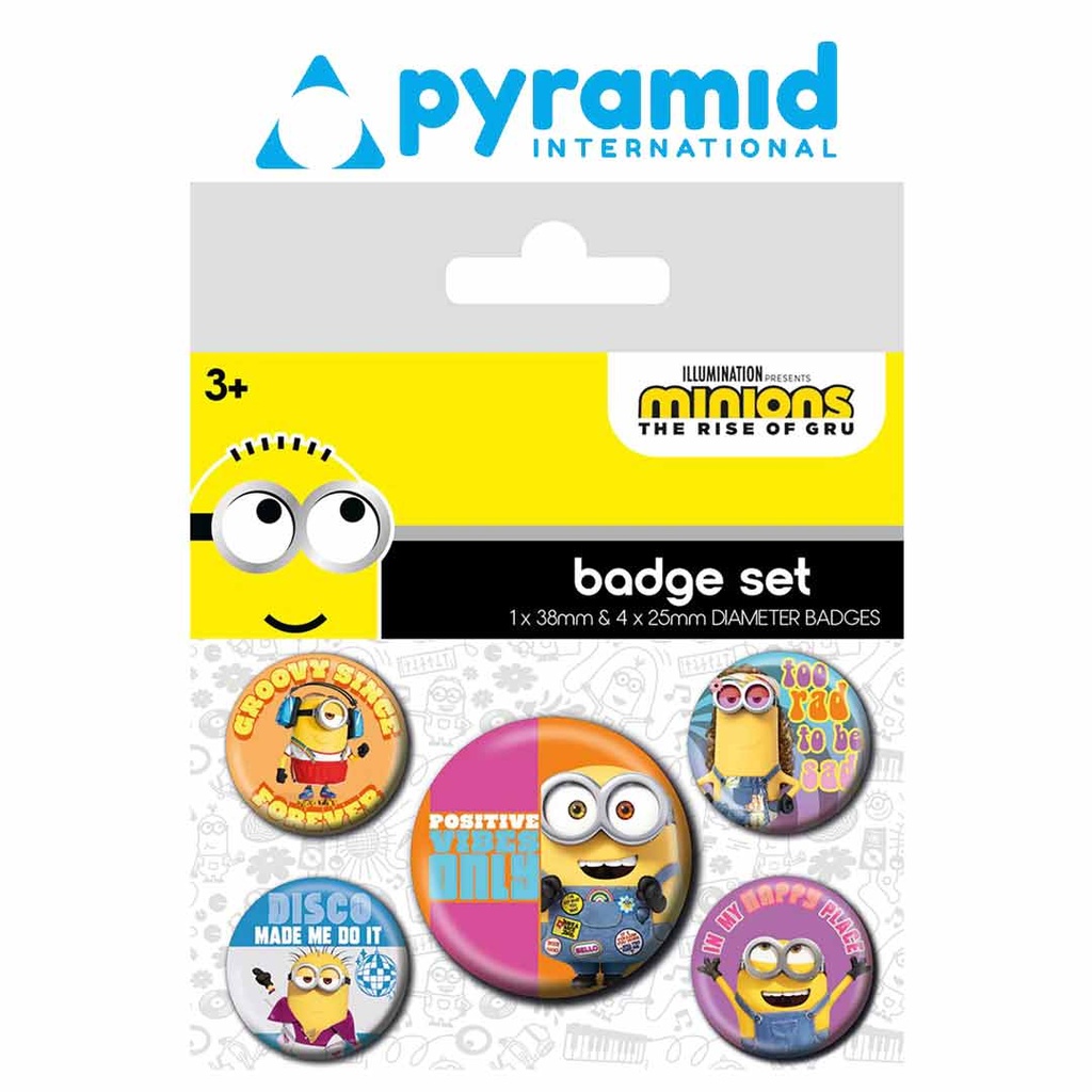 Pyramid - MINIONS: THE RISE OF GRU (POSITIVE VIBES) BADGE PACK | Game Store