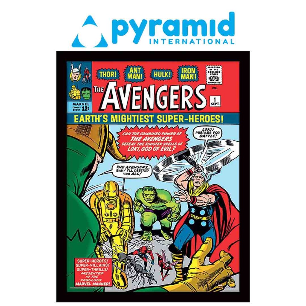 Pyramid - Marvel Comics Avengers Vs Loki (Wooden Frame) | Game Store