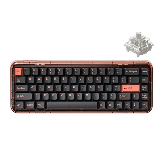 MelGeek Gateron Pro Mojo 68 Pigeon Gaming Keyboard Wireless