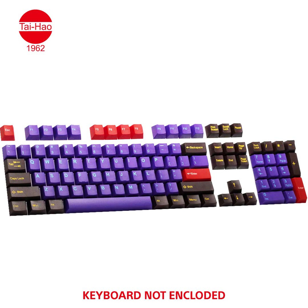 Tai-Hao 113-Keys ABS Double Shot Cubic-Keycap Set - Ultraviolet | Game ...
