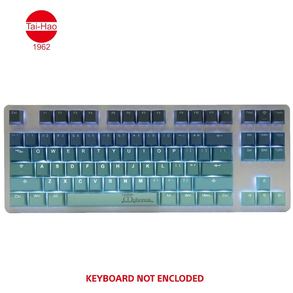 Tai-Hao 142-Keys PBT Double Shot Backlit Cubic-Keycap Set - Mykonos ...